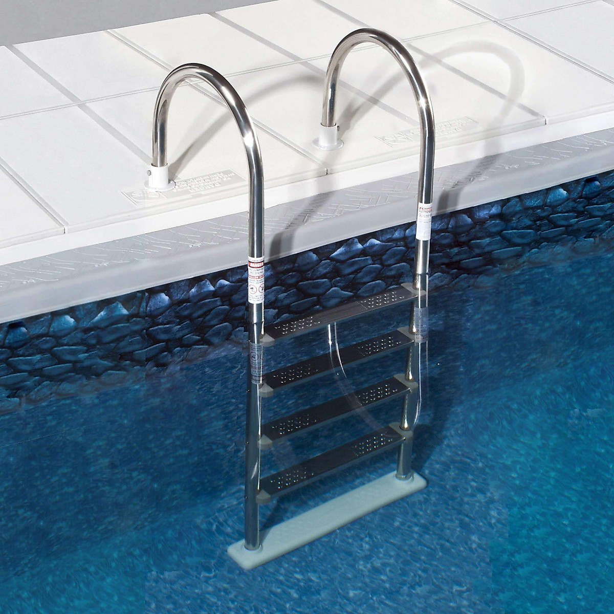 Blue Wave NE1145 Premium Stainless Steel In-Pool Ladder for Above Ground Pools, Silver