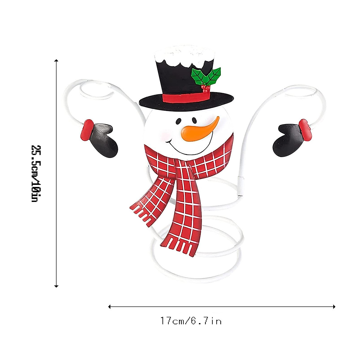 Darzheoy Christmas Holiday Wine Bottle Glass Holders, Snowman Santa Claus Gnome Organizer Rack, Christmas Home Decor Kitchen Storage Bar, Wine Cellar, Cabinet, Pantry,Rack Bar (Snowman)