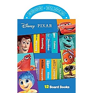 Disney Pixar Toy Story, Cars, Finding Nemo, and More! - My First Library 12 Board Book Block Set - PI Kids