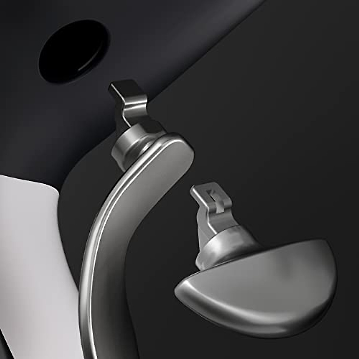 eXtremeRate Back Paddles for PS5 Edge Controller, Metallic Silver Replacement Interchangeable 4PCS Metal Back Buttons for PS5 Edge Controller - Controller NOT Included