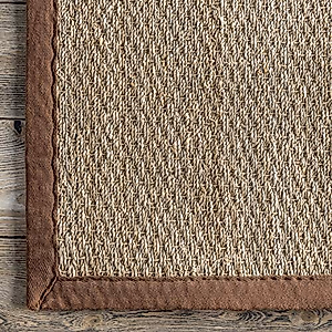 NuLOOM Elijah Farmhouse Seagrass Area Rug, 3' x 5', Brown