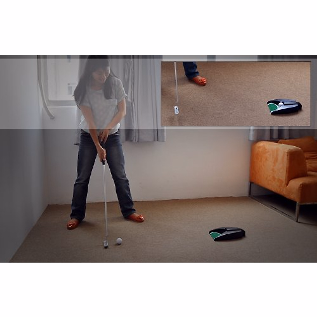 LEAGY 4-Sections Portable Best Golf Right Hand Putter or Golf Two-Way Putter Left and Right Hand, 2 Golf Balls Isolated On White Background, 1Pack Golf Bag (Ambidextrous)