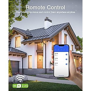 GHome Smart Switch, Smart Wi-Fi Light Switch Works with Alexa and Google Home 2.4Ghz, Single-Pole, Neutral Wire Required, UL Certified, Voice Control, No Hub Required (4 Pack)