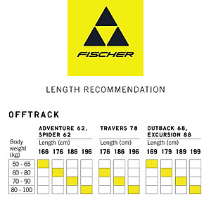 FISCHER Adult Spider 62 Crown Xtralite Adventure Lightweight Steel-Edge Nordic Skis Without Bindings, 179