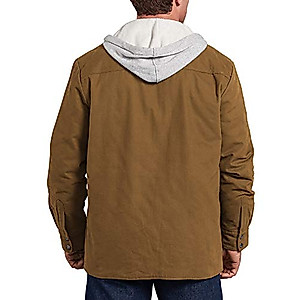 Dickies mens Relaxed Fit Hooded Duck Shirt Quilted Jacket, Black, Large US