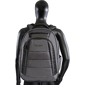 Perry Ellis Men's M325 Business Laptop Backpack with Tablet Compartment, Charcoal, One Size