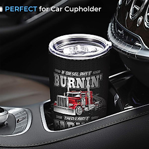 wowcugi Truck Driver Gifts Trucker Tumbler 20oz Stainless Steel Insulated Tumblers Coffee Travel Mug with Lid Truckers Gifts For Men Trucker Dad Gift For Birthday Fathers Day Christmas