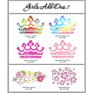 Girls Nursery Shimmer Rainbow Printed Initial and Stars Custom Personalized Name and Initial Kids Vinyl Wall Decal, Wall Sticker Decor for Babies (Multi-Size Choices). (Shimmer Rainbow)