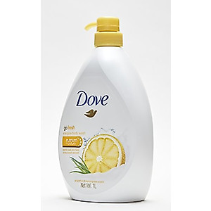 Dove Go Fresh Energize Body Wash, Grapefruit and Lemongrass Scent, 33.8 Ounce (1 Liter) International Version