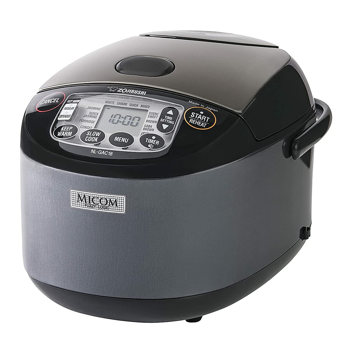 Zojirushi NL-GAC18BM 10 Cup (Uncooked) Umami Micom Rice Cooker and Warmer (Metallic Black)