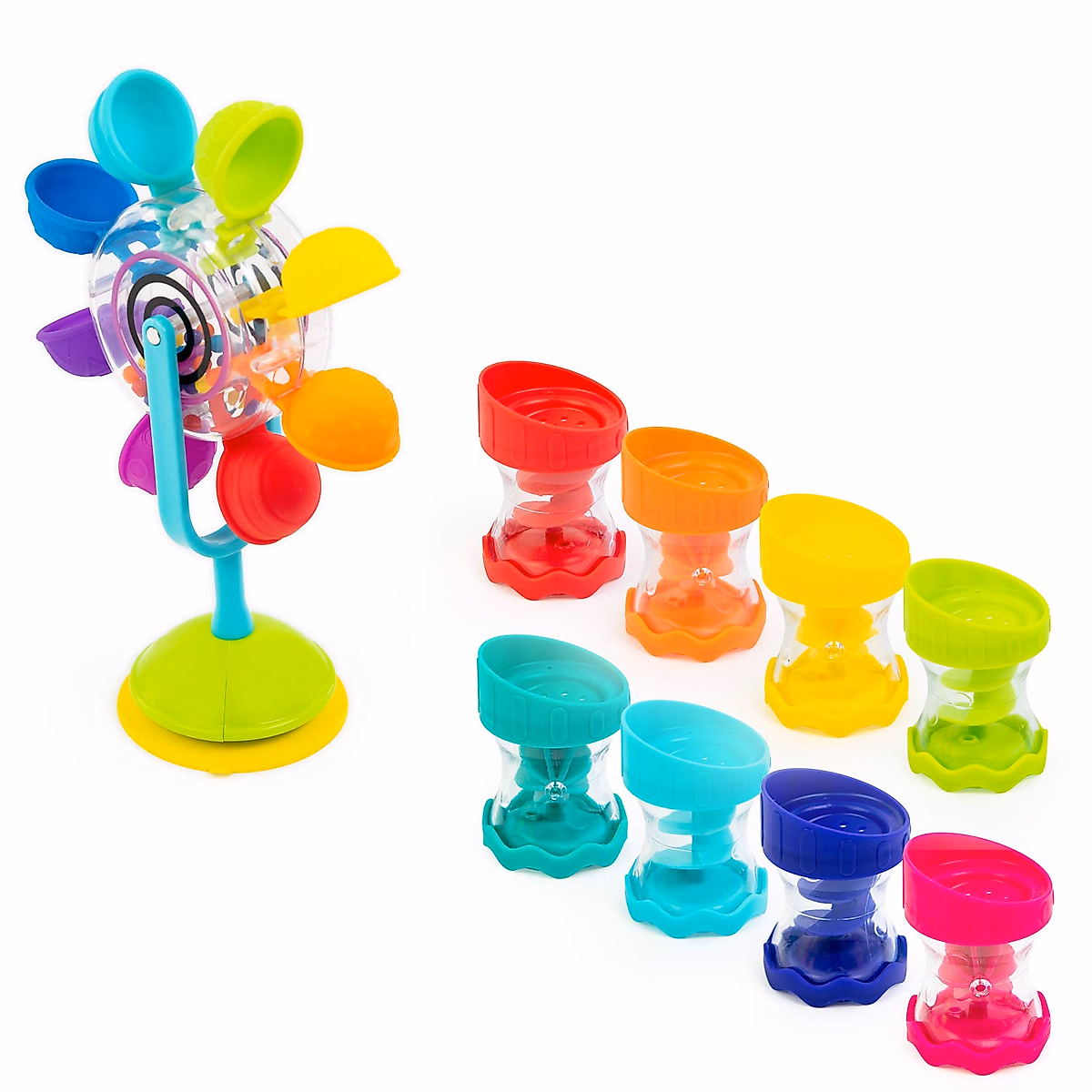 Sassy Whirling Wheel Waterfall & Rain Barrel Connecting Tubes - 9Piece Set - Ages 6+ Months