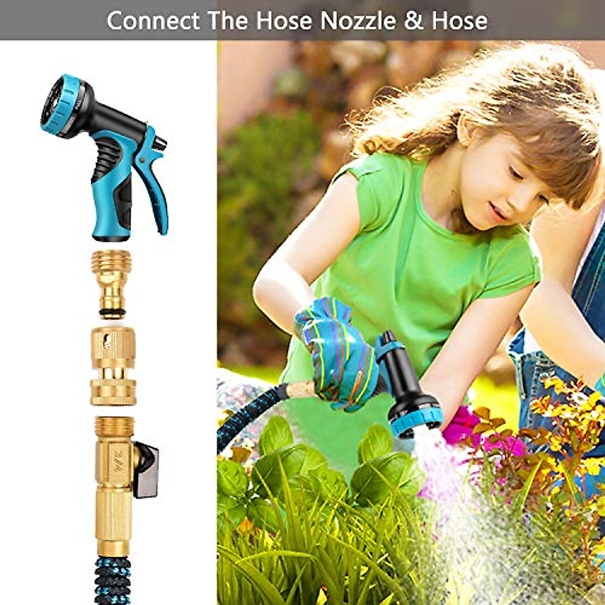 BoArt (6 Sets Garden Hose Quick Connector Set, Solid Brass 3/4 Inch Water Fitings Thread Easy Connect No-Leak Male Female