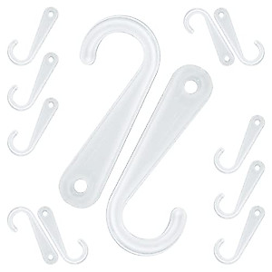 500Pcs 1 3/4 Inch Sock Display Hooks for Socks and Hat, Plastic J Hooks for Socks Retail Display Hanger(Clear)