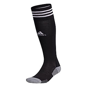 adidas Copa Zone Cushion 4 Soccer Socks (1-Pair), Black/White, Medium