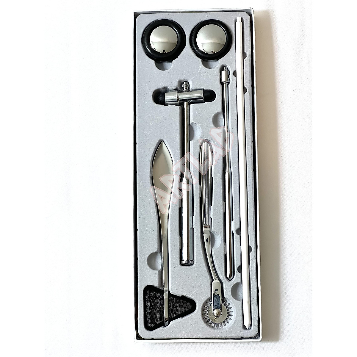 ArTLab-Neurological Percussion Set-Reflex Hammer Instrument Set, Includes Pinwheel, Babinski Hammer,Taylor Buck Hammer,Diagnostic Kit for Nurses,EMS,Students (Set of 7 Black)