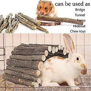 Hamiledyi Wooden Reptile Hideout Bearded Dragon Bendy Bridge Climbing Ladder Hiding Hut Reptiles Hide Cave Habitat Decor for Lizards Gecko Spiders Snakes Tortoise(L:20" x 11.8")