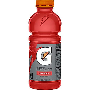 Gatorade Thirst Quencher, Fruit Punch, 20 Ounce Bottles (Pack of 12)