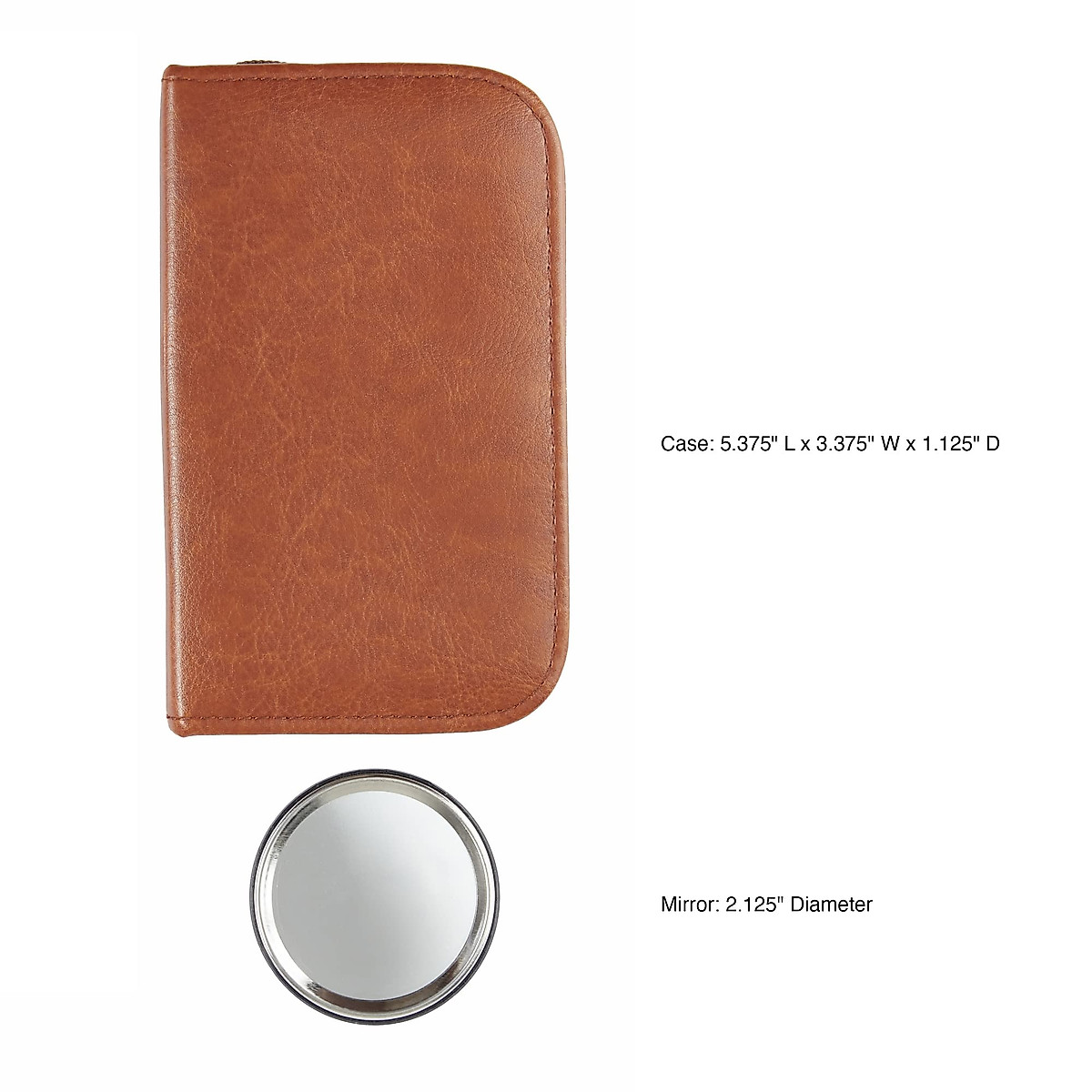 Conair Men's Grooming Kit, Grooming Kit for Men with 7-Pieces in Leather, Zippered Case