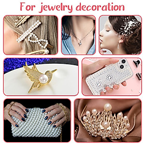 15 Sheets 3195 Pcs Self Adhesive Rhinestones Pearls, 6 Sizes Face Gems Jewels Pearl Stickers Stick On Hair Gems for Halloween Decoration Makeup Crafts