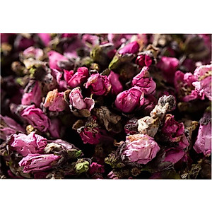 TooGet Dried Flowers Natural Flowers Includes Red Rose Flowers, Peony Ball, Gomphrena globosa, Peach Flowers, Edible Flower Kit for Soap Making Supplies, Also for All Kinds of Flower Crafts
