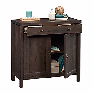 Sauder Costa Library Base, L: 31.30" x W: 14.41" x H: 30.00", Coffee Oak finish