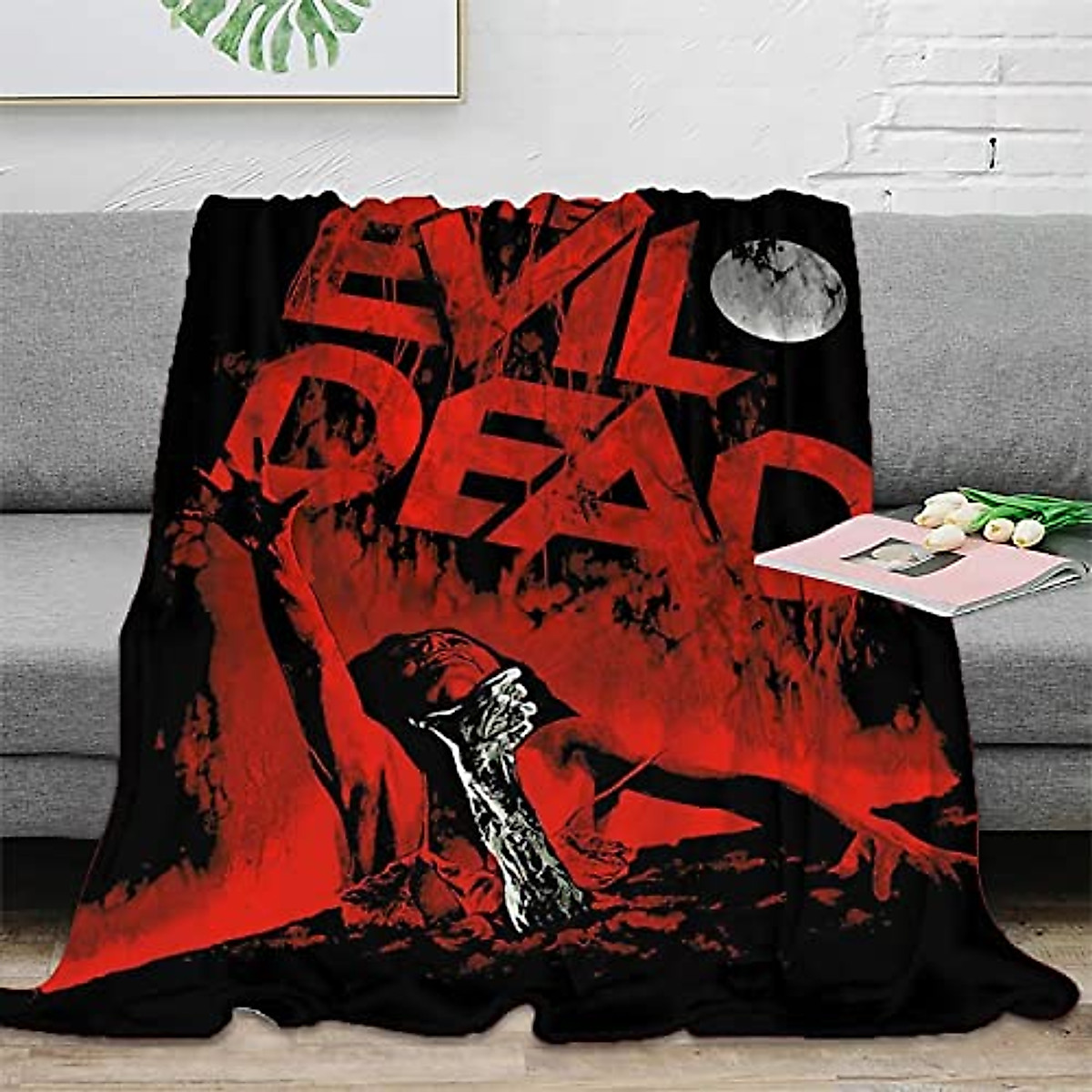 Evil Dead Horror Thrillet Movie Blanket Throw Blanket Lightweight Soft Cozy Flannel Sofa Bed 50x60inch(127x152cm)