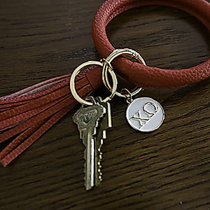 Sorority Shop - Zeta Phi Beta Bangle Keychain - Ring Keychain with Engraved Disc