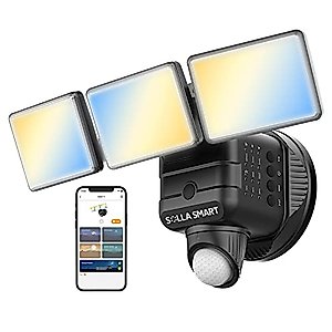Smart LED Security Lights, 36W 5000LM Dimmable Motion Sensor Lights Outdoor, 2700K-6500K, IP65 Waterproof, App Group Control, Dusk to Dawn Security Flood Light for Garage, Yard, Porch