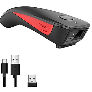NETUM Bluetooth Mini 2D Barcode Scanner, 3-in-1 Pocket Automatic Wireless QR Bar Code Scanning Work with Windows, Android, iOS, Tablets or Computers - C990