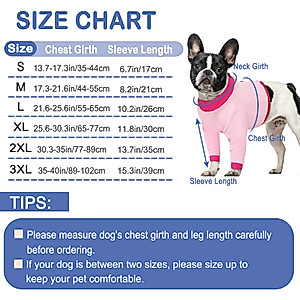 KOESON Dog Recovery Sleeve for Front Legs, Dog Surgery Recovery Suit After Surgery Dog Elbow Protector, Adjustable Dog Leg Sleeve to Stop Licking for Leg Injuries Dog Cone Collar Alternative Pink L