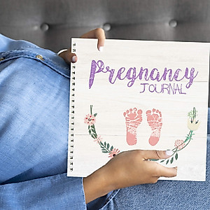 My 9 Month Journey | Pregnancy Journal Memory Book with Stickers | Baby Scrapbook and Photo Album | Pregnancy Must Haves for First Time Moms | Picture and Milestone Books for Toddlers