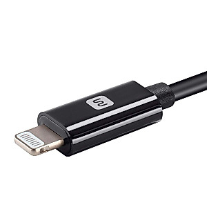 Monoprice Lightning to USB-C Charging Cable - Apple MFi Certified, 1.5 Feet, Black - Essential Series