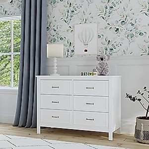DaVinci Charlie 6-Drawer Double Dresser in White