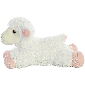Aurora® Adorable Mini Flopsie™ Lana™ Stuffed Animal - Playful Ease - Timeless Companions - White 8 Inches