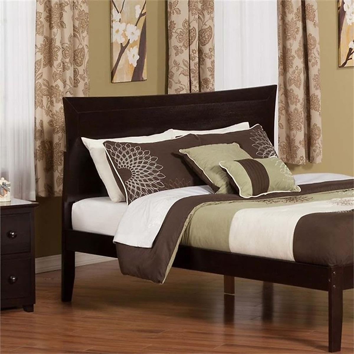 Leo & Lacey King Panel Headboard in Espresso