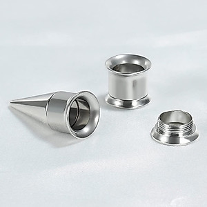 TBOSEN 36PCS Ear Gauge Stretching Kit Stainless Steel Double Flare Alloy Tapers 2 In 1 Plugs Set Eyelet 14G-00G…