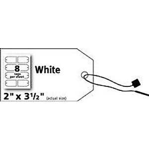 Avery 22802 Printable Tags for Inkjet Printers Only, Tags With Strings, 2" x 3.5", 96 Tags, Sold as 3 Pack, 288 Tags Total