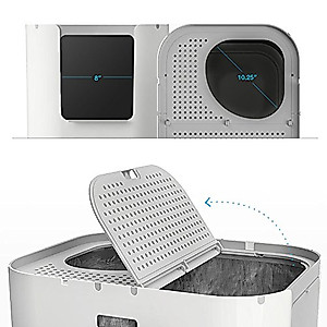 Modkat XL Litter Box, Top or Front-Entry Configurable, Includes Scoop and Liners - White
