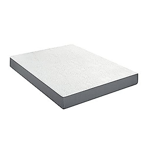 PrimaSleep 8 Inch Gel Infused Superior high-Density Memory Foam Mattress, CertiPUR-US® Certified, Gray, Full