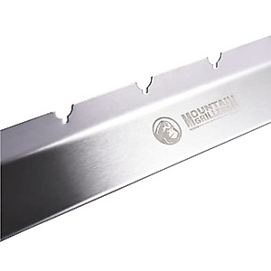 Mountain Grillers Stainless Steel Shish Kabob Skewers - Long, Flat Metal Kebab Skewers for Grilling Meat & Vegetables - Easy to Clean & Reusable BBQ Grill Skewer Stick