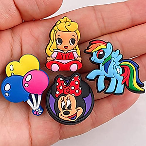 100 Pack Random Cartoon Anime Croc Charms Bulk Pins for Crock Boys Girls, Cute Cartoon Kids Toddler Croc Charms Bracelet Accessories for Wristband Decoration.