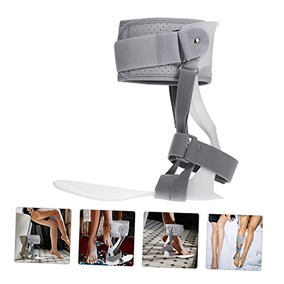 LALAFINA Foot Valgus Immobilizer Plantar Fasciitis Splint White Stand Adjustable Stand Feet Drop Brace Leg Brace for Men Plantar Fasciitis Night Splint Pvc White Foot Valgus Corrector Tool