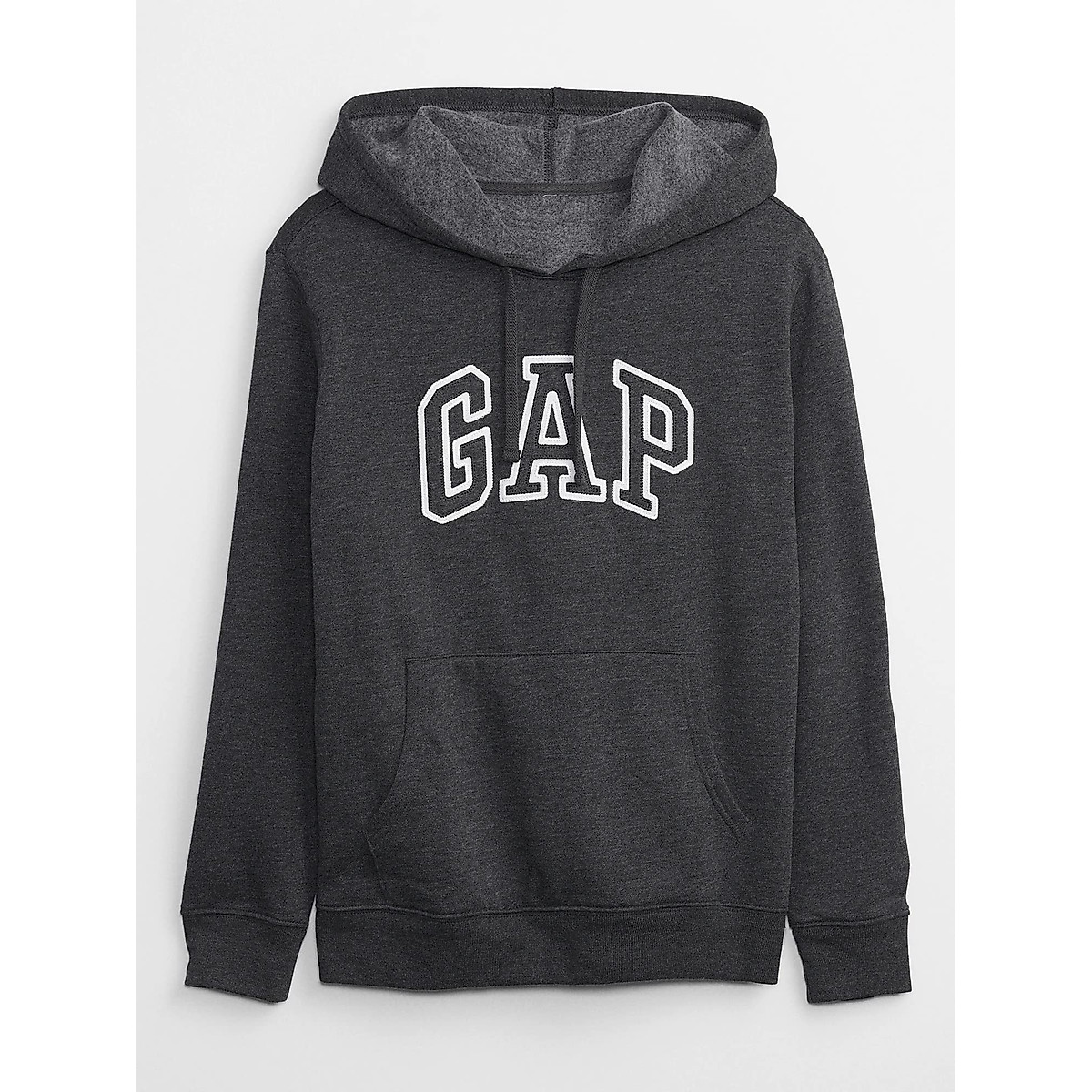 GAP womens Logo Hoodie Sweatshirt, Charcoal Heather, Large US