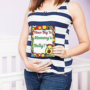 How Big is Mommys Belly Game cinta para medir la panza Measure the Belly Baby Shower Game 62 Piece for 50 Players Fiesta Avocado cielito lindo baby shower Game