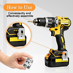 10Pcs Belt Clips For Dewalt, 304 Stainless Steel Hook Clips Drill Clips Tool Kit With Screws Belt Replacement for Dewalt N268241 Fit for 20V Power Tools DCD980 DCD980L2 DCD985L2 DCD985