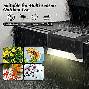 BIGTREE 12 Pack Solar Deck Lights Outdoor, Solar Step Lights Waterproof Led Solar Lights for Outdoor Stairs, Step, Fence, Yard, Patio, and Pathway