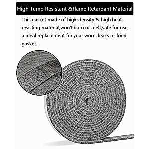 Gasket for Big Green Egg Large, Big Green Egg Parts Accessories, High Temp Material Gasket Replacement for Big Green Egg Large and XLarge, Self Stick 15Ft Long,7/8" Wide,with Scraper