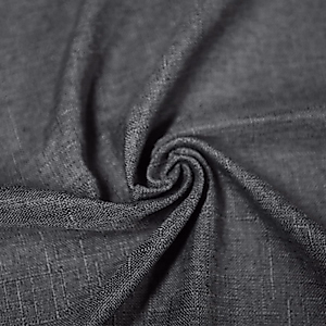 Furniliving Mid Century Modern Arm Chair, Button-Tufted Upholstered Accent Chairs for Bedrooms Living Room Chair with Solid Wood Legs Linen Fabric Comfy Lounge Chair, Dark Grey