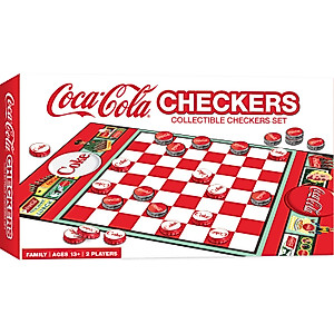 MasterPieces Family Game - Coca-Cola Checkers - Officially Licensed Board Game for Families