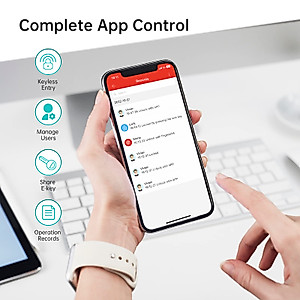 Smart Door Lock with Keypad, Keyless Entry Home with Your Smartphone, Bluetooth Smart Deadbolt Door Lock Works with APP Control, Code and eKey, Auto Lock for Home Hotel Apartment